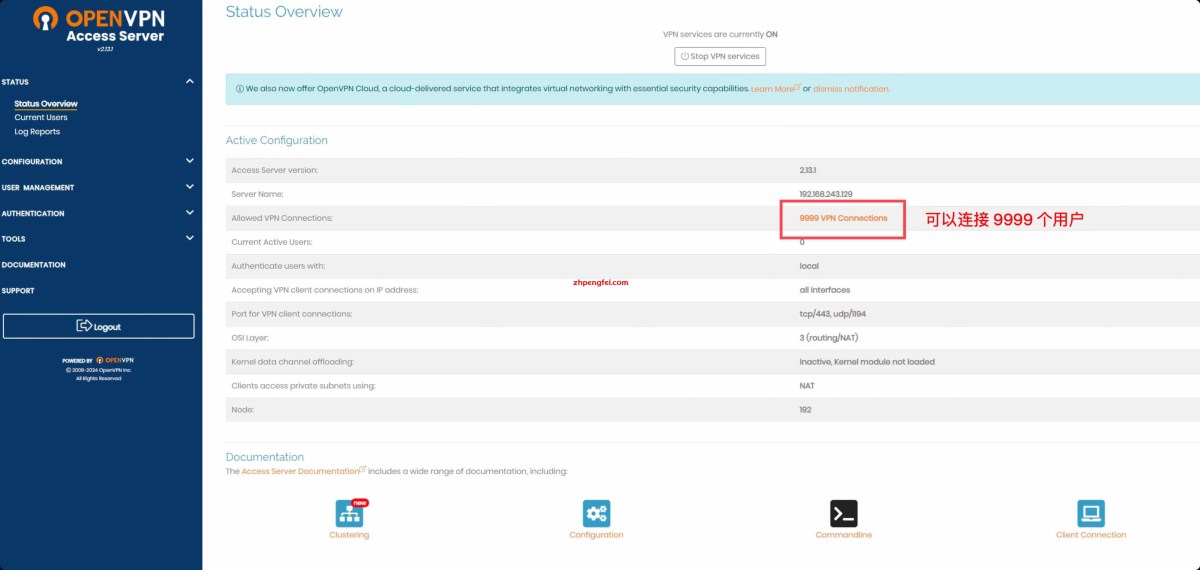 OpenVPN AS 基于web管理OpenVPN服务,修改用户限制, OpenVPN 客户端使用教程